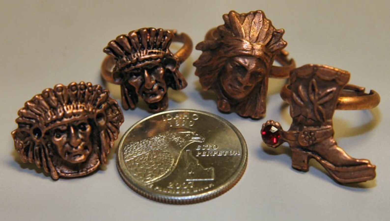 1950s Rare PURE COPPER Western Boot Ring With Gem | Etsy