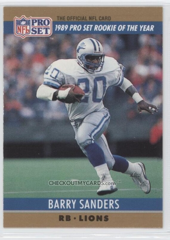 Items similar to 1990 Pro Set BARRY SANDERS Rookie of the Year NFL ...