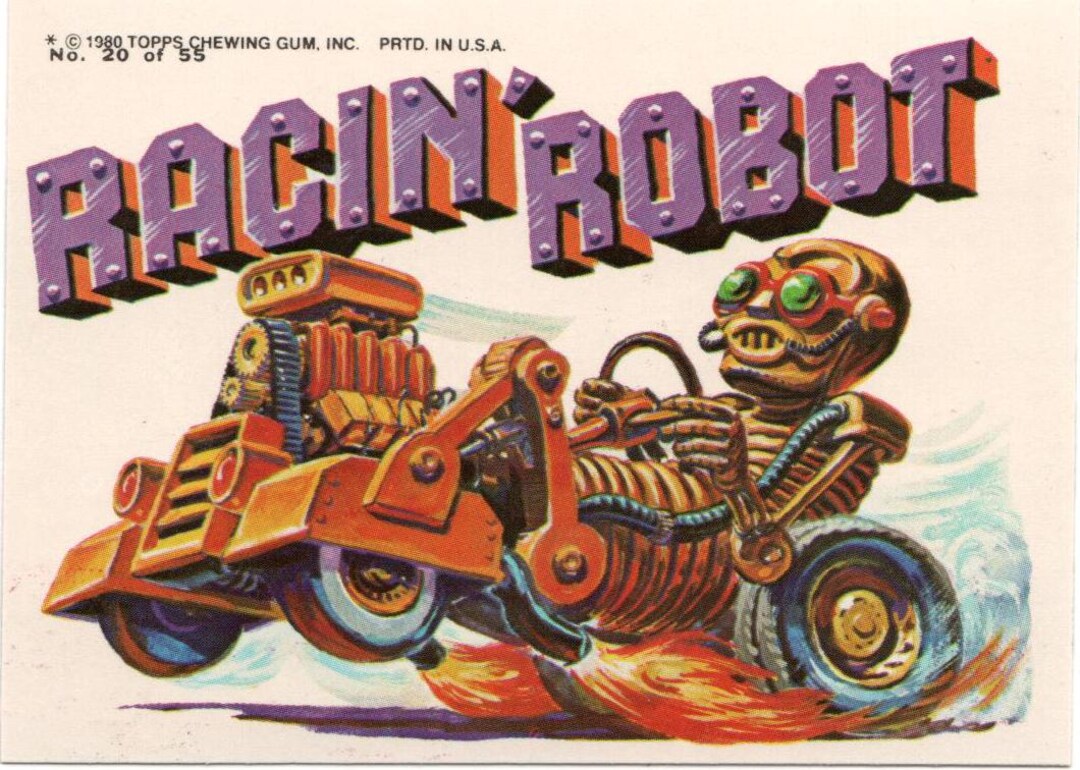 1980 Topps Weird Wheels Card RACIN ROBOT - Etsy