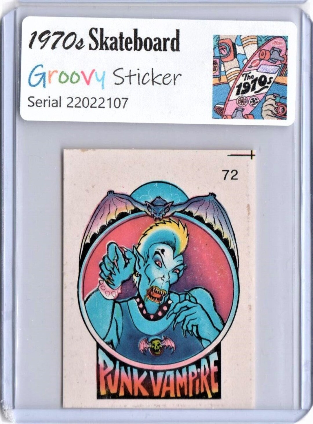 1970s Halloween Vending Machine Stickers PUNK VAMPIRE 22022107 - Etsy