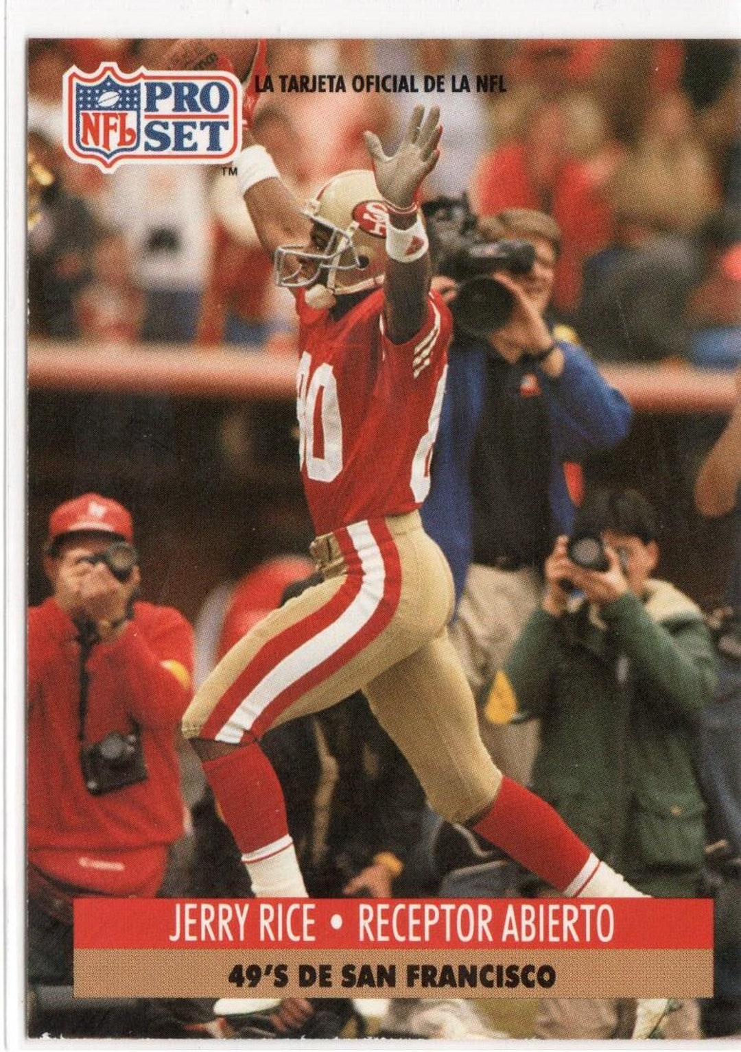 RARE Official NFL Jerry Rice Card in SPANISH - Etsy