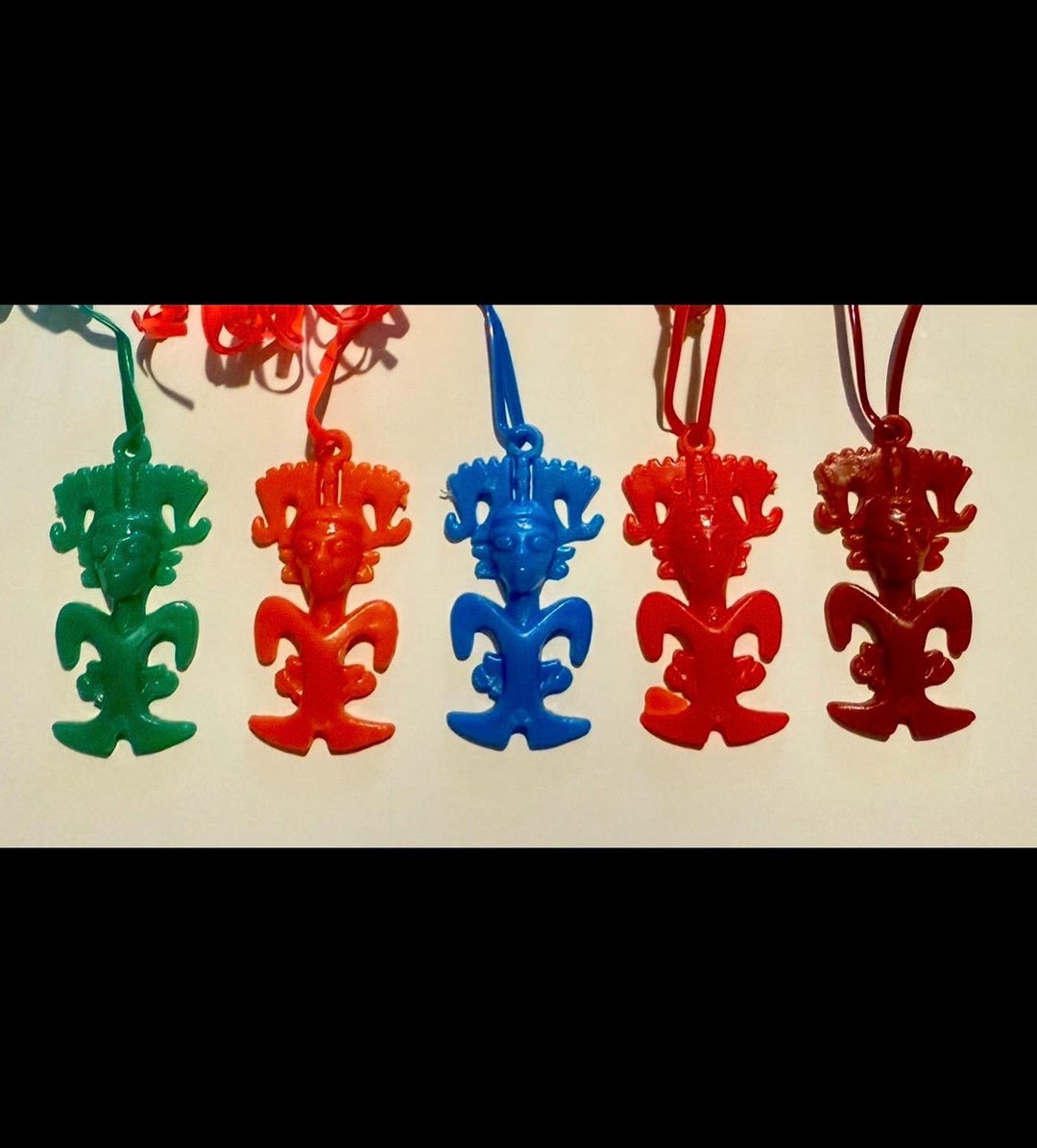 Set of 5 - 1960's Cracker Jack Tiki God Necklaces - Etsy