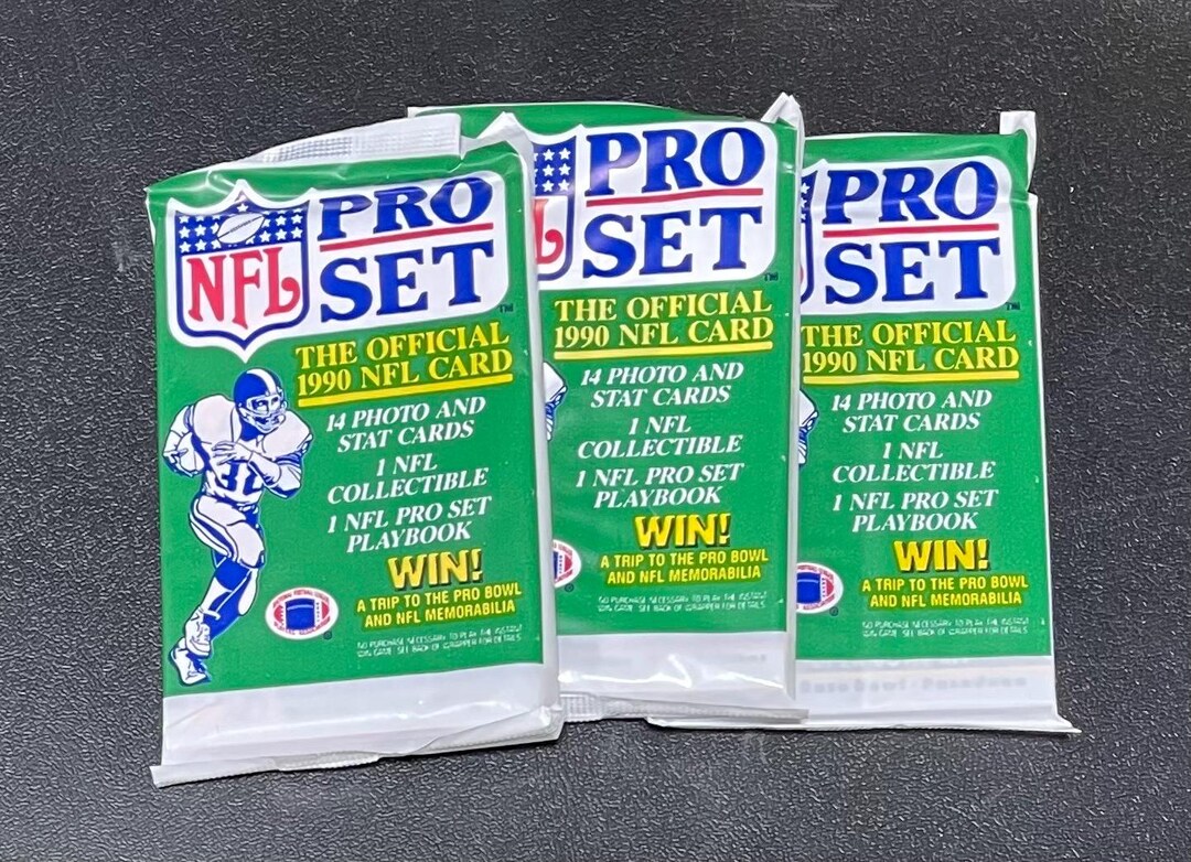 3 - 1990 Packs of the OFFICIAL NFL Pro Set Football Cards From Series ...