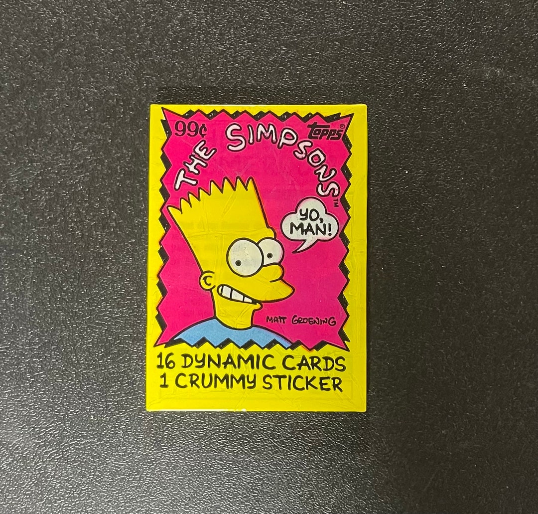 Rare 1990 Jumbo Simpsons Card Pack Unopened - Etsy