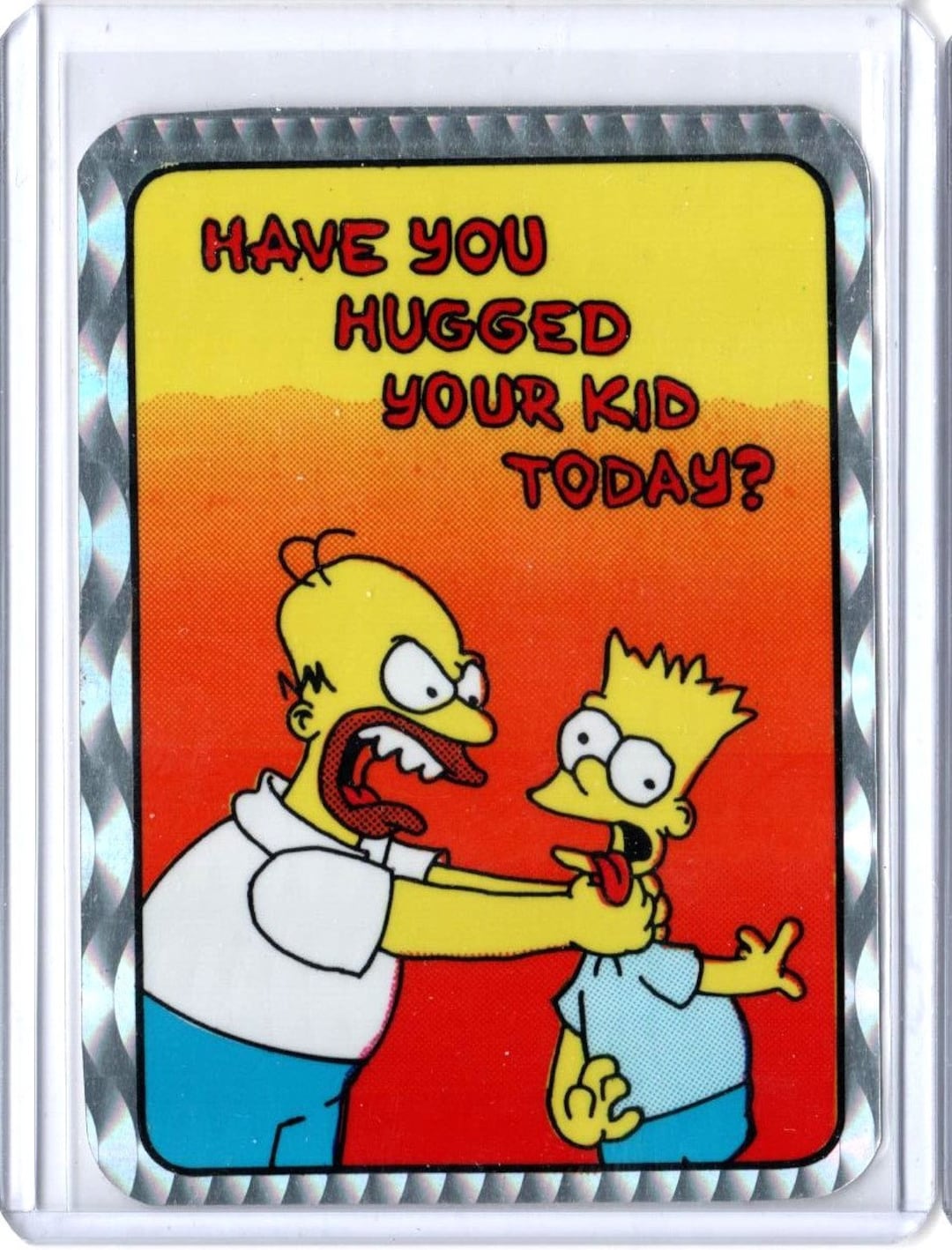 1990 Simpsons HOMER and BART Hug Novelty Vending Sticker Made by Kodak ...