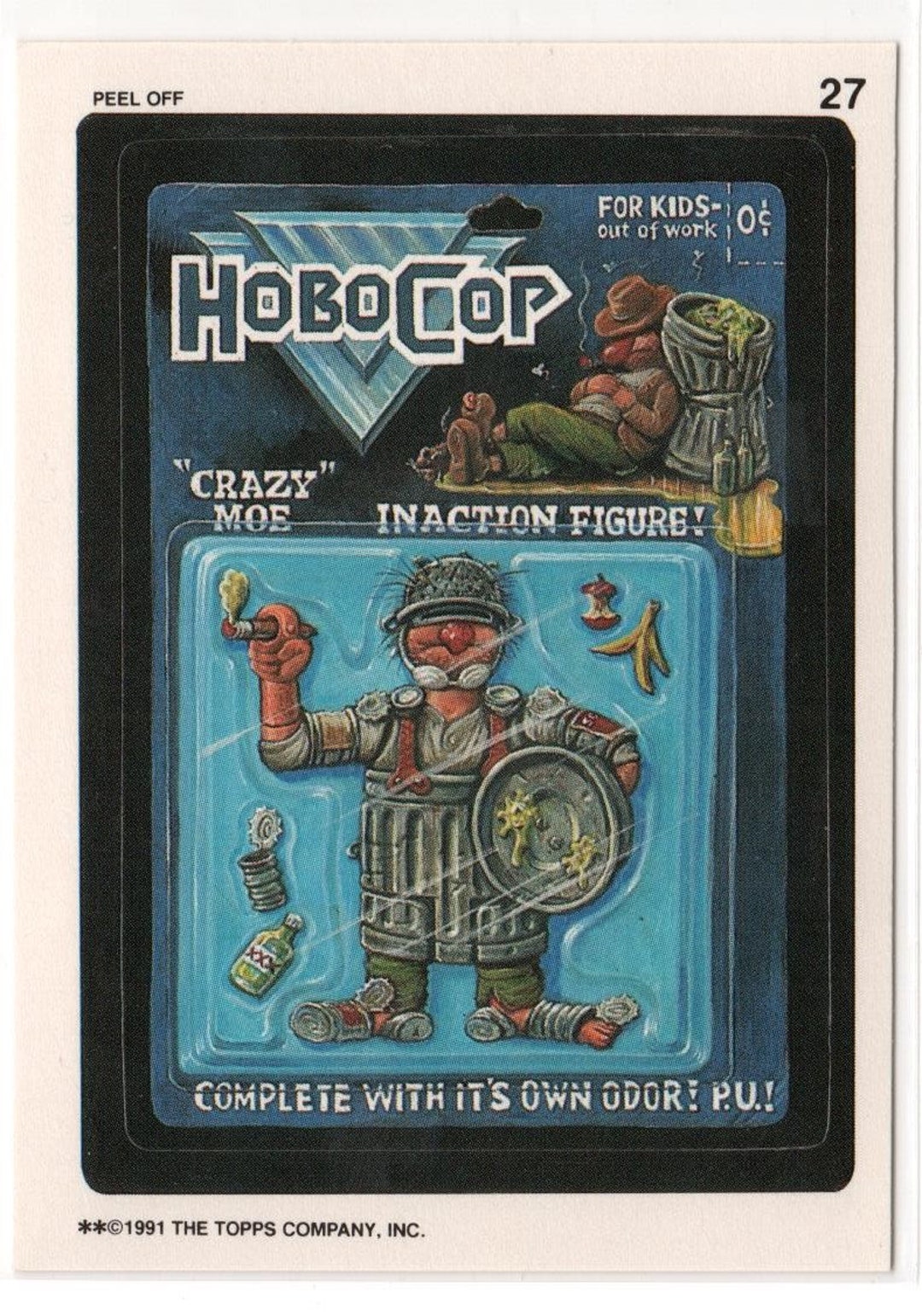 Vintage HOBOCOP 1991 Wacky Packages Card - Etsy