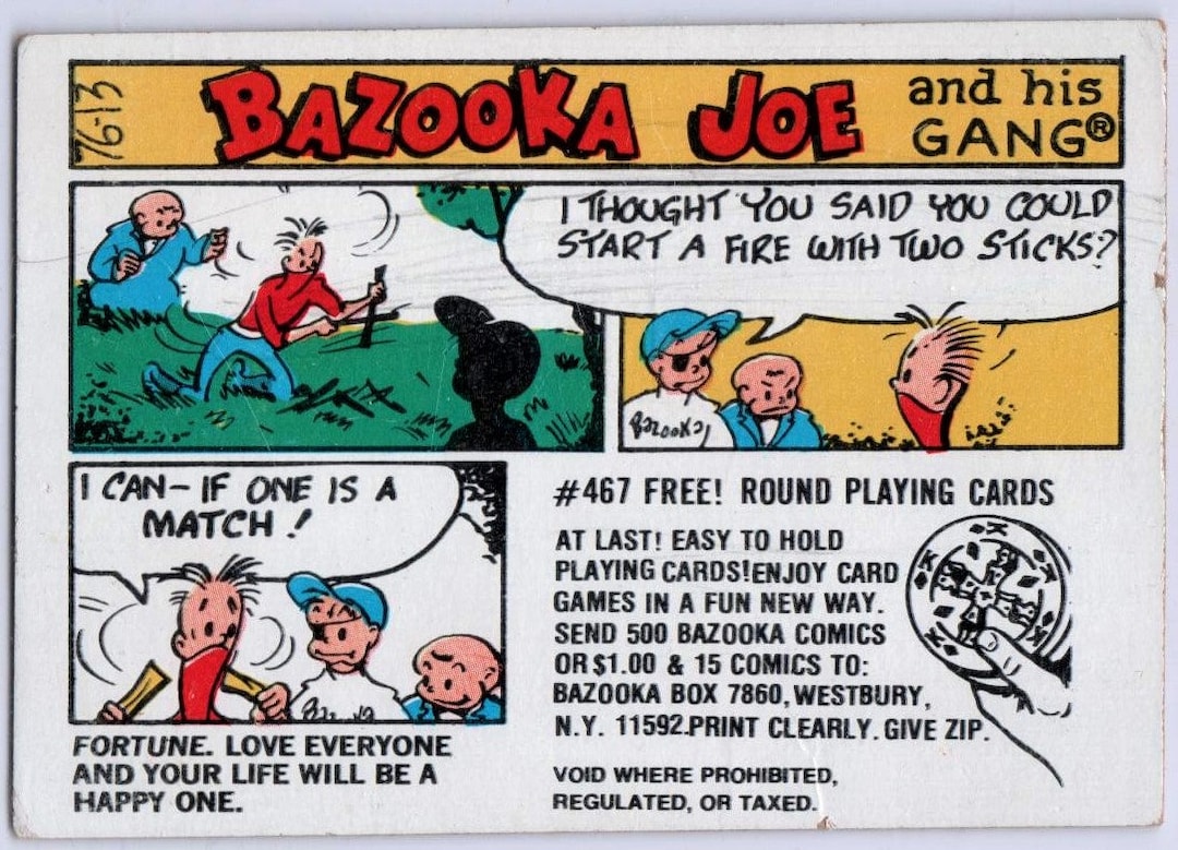 1976 Bazooka Joe Comic Card 76-13 - Etsy