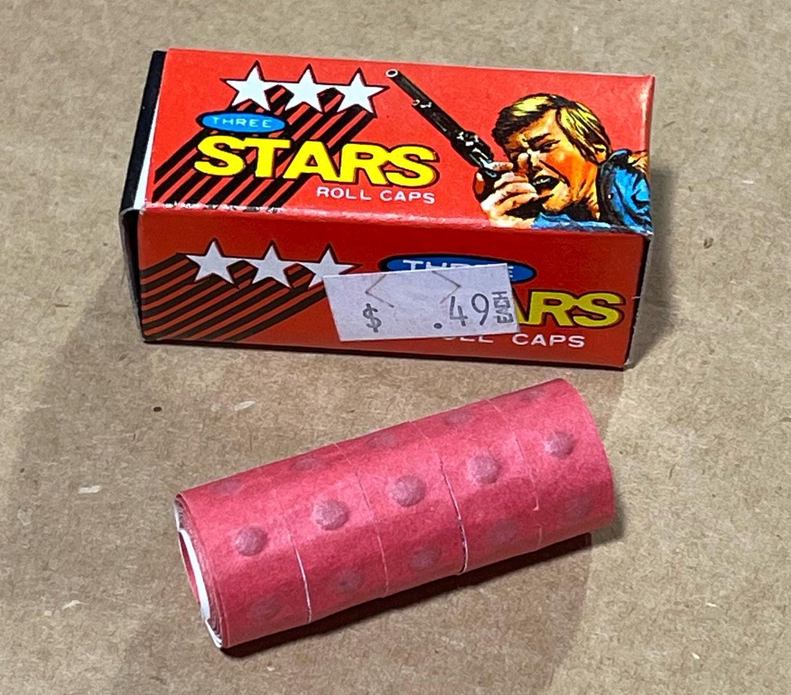 3 BOXES of Vintage 1975 Three Star Cap Gun Caps Mint in Boxes 750 Total ...