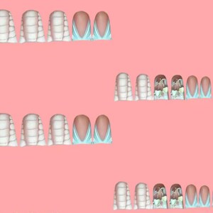 Short Croc Elegant Reusable Luxury Press on Nails. 24 Pieces. Long ...