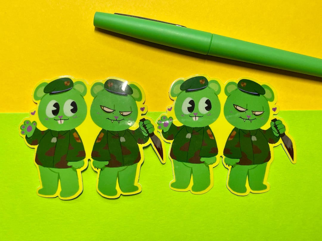 Flippy Vinyl Glossy Sticker - Etsy