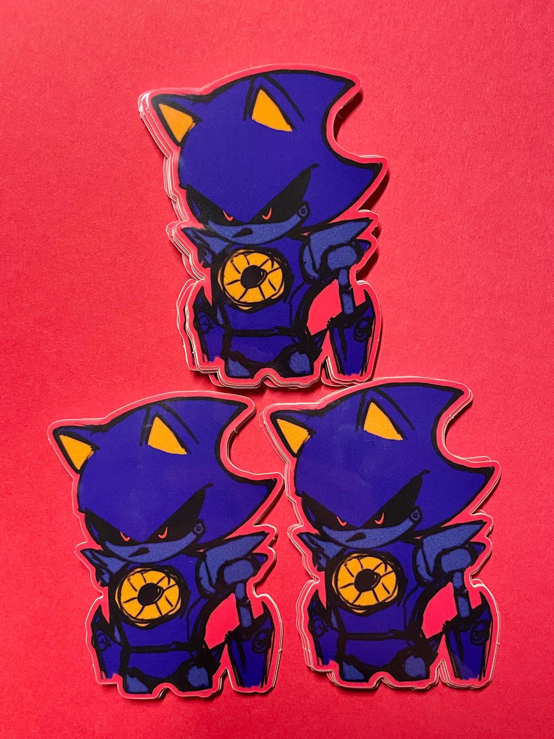 Metal Sonic Vinyl Glossy Sticker - Etsy