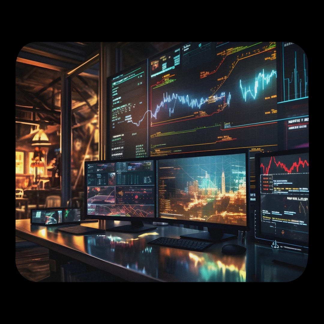 Large Trading Desk Mouse Pad Forex Stock Market Mouse Pad Extended Desk ...