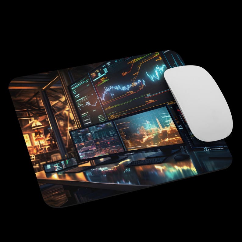 Large Trading Desk Mouse Pad Forex Stock Market Mouse Pad Extended Desk ...