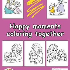 Mommy and Me Girl Edition Coloring Book: 60 Moments With Mom to Color ...
