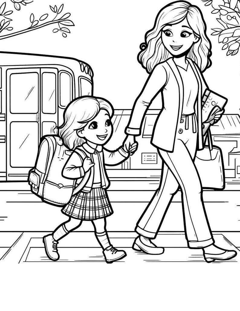 Mommy and Me Girl Edition Coloring Book: 60 Moments With Mom to Color ...