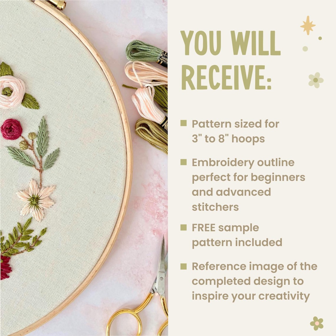You Are God's Masterpiece Embroidery Pattern - Christian Hand ...