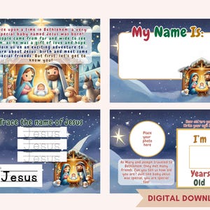Nativity Scene Busy Book for Toddlers, Christmas Activities Learning ...