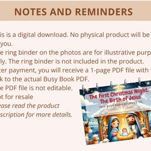 Nativity Scene Busy Book for Toddlers, Christmas Activities Learning ...