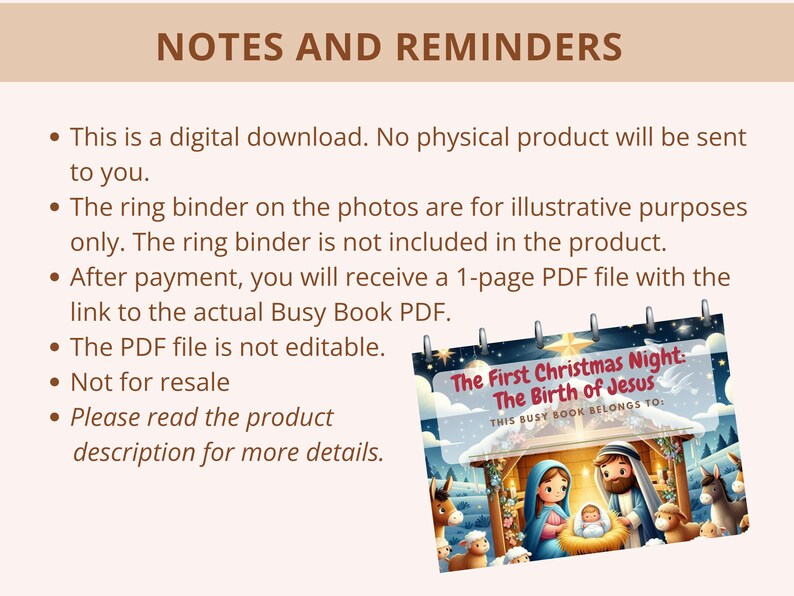 Nativity Scene Busy Book for Toddlers, Christmas Activities Learning ...