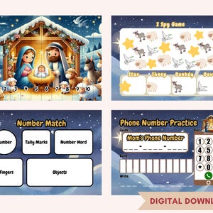 Nativity Scene Busy Book for Toddlers, Christmas Activities Learning ...