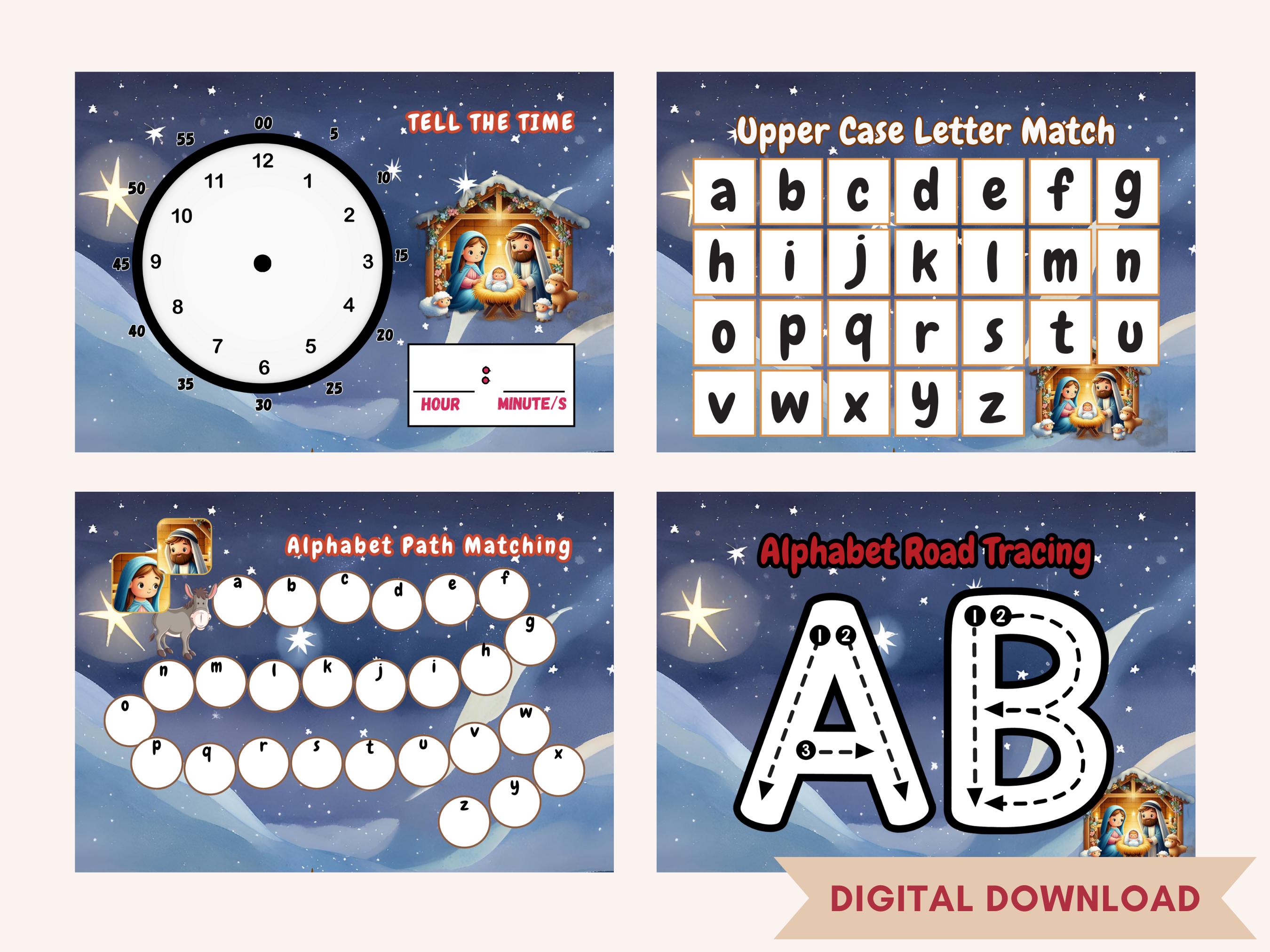 Nativity Scene Busy Book for Toddlers, Christmas Activities Learning ...