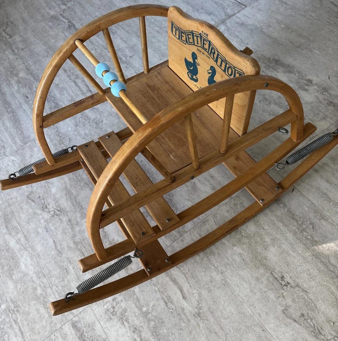 Vintage Mid Century TEETERTOT Delphos Bending Co Rocking/bouncy Chair ...