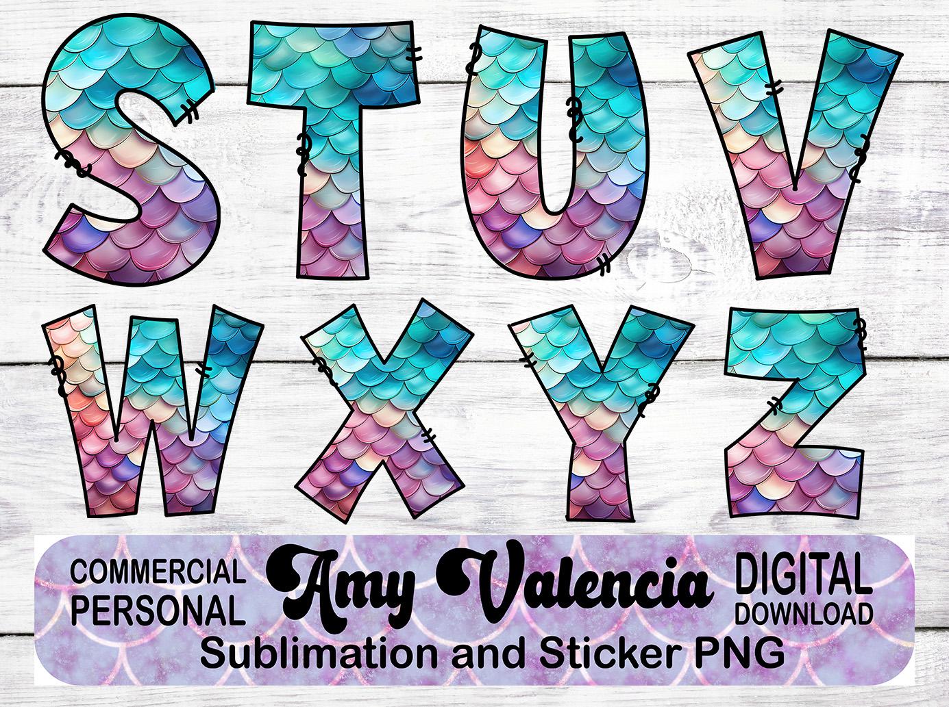 Under the Sea Clipart Letters, Mermaid Alphabet, Mermaid Png, Mermaid ...