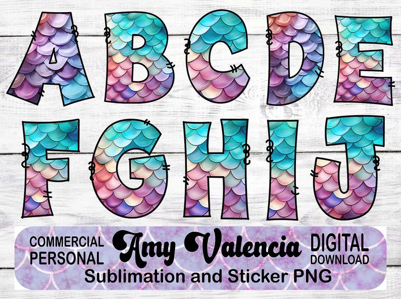 Under the Sea Clipart Letters, Mermaid Alphabet, Mermaid Png, Mermaid ...