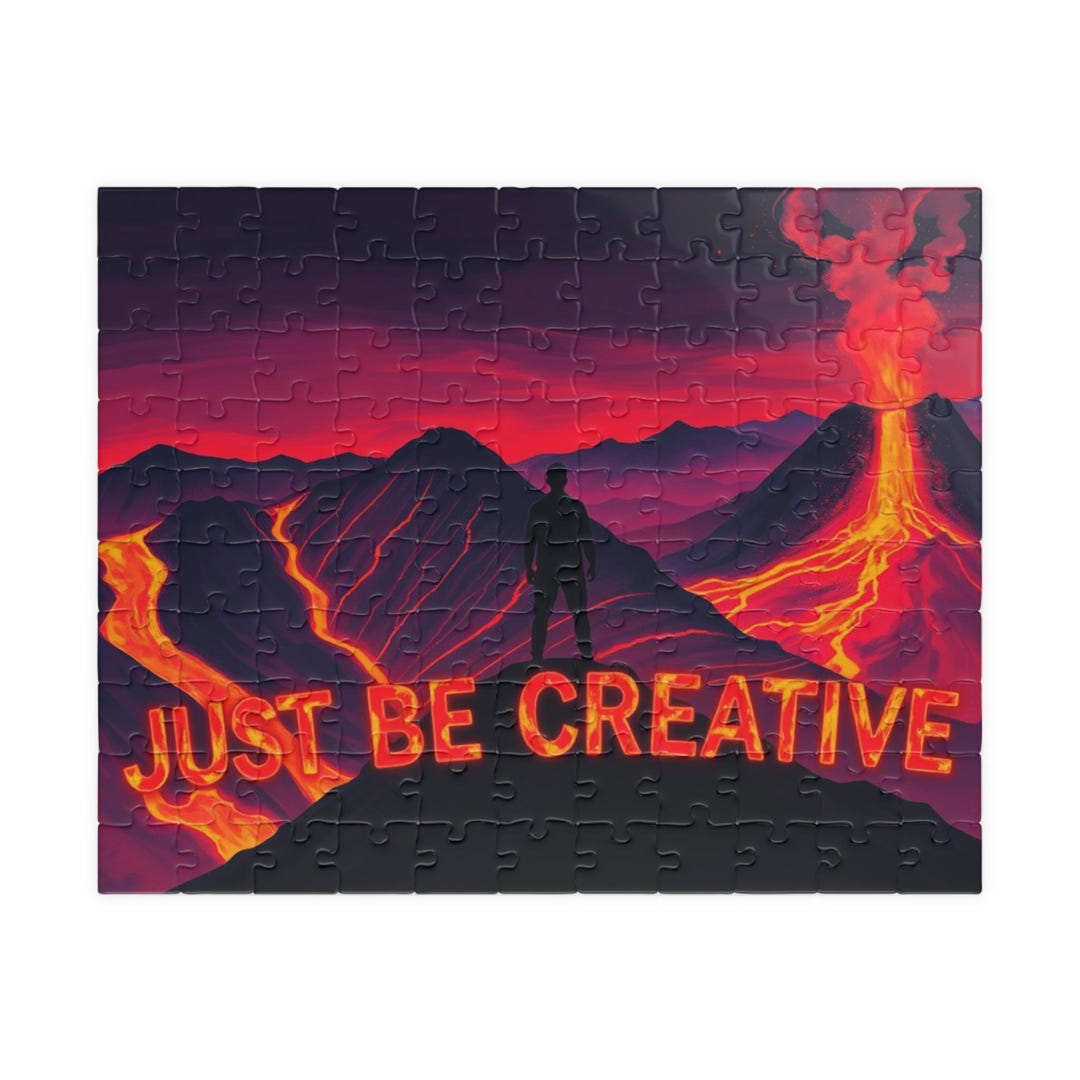 Puzzle: Surrealist Volcano Scene Van Gogh Inspired Impressionist ...