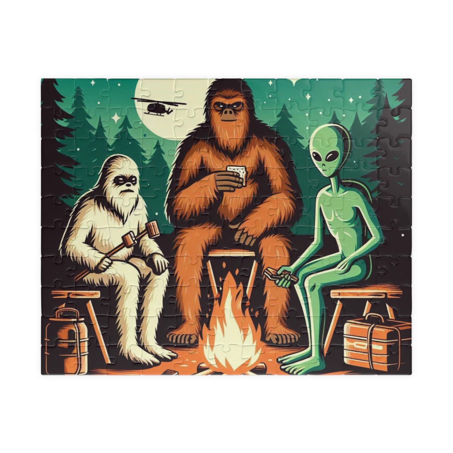 Cryptid Puzzle: Bigfoot, Yeti, Alien, Made-to-order - Etsy