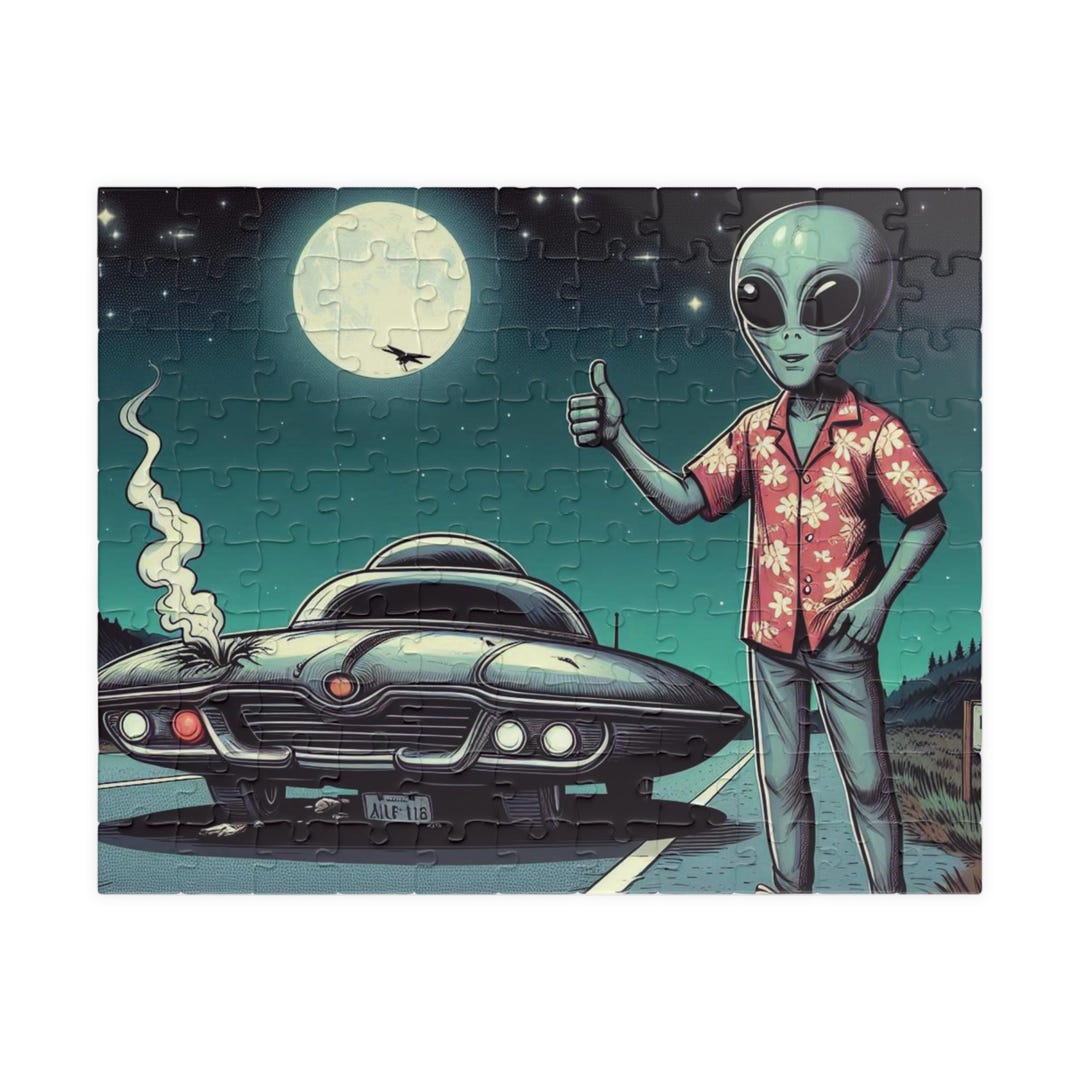 Funny Puzzle, Alien Jigsaw, Cryptid Brainteaser, Mindfulness Activity ...