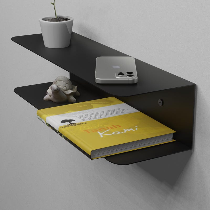 Modern Floating Metal Shelf - Etsy