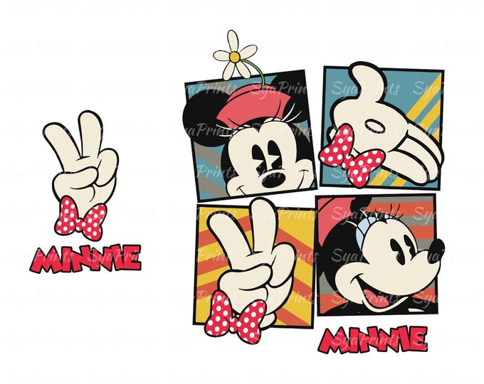 Retro Minnie Mouse Png, Mouse SVG, Family Vacation Svg, Family Trip Svg ...