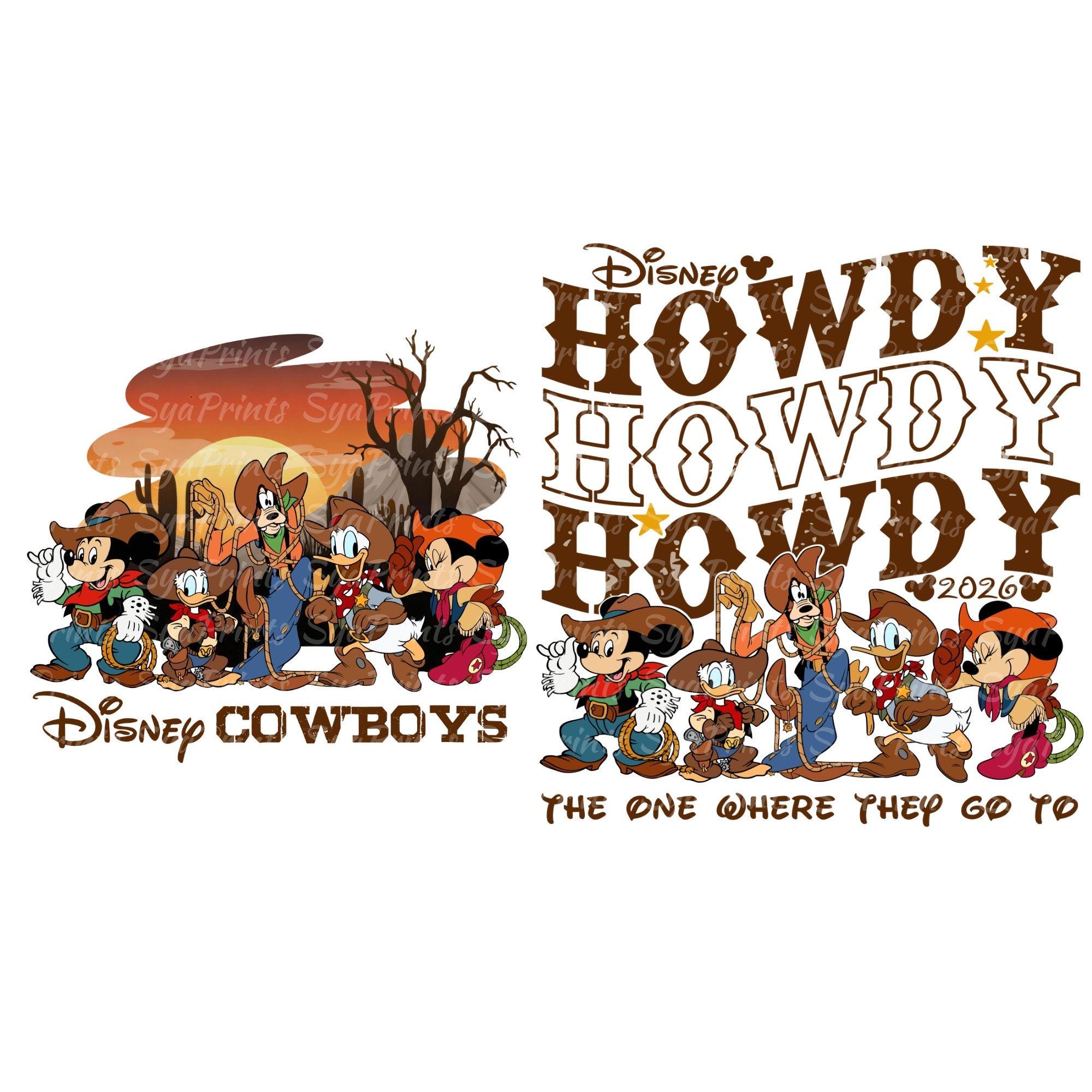 Retro Howdy Cowboy Mickey and Friends Disney Trip 2026 Family Vacation ...