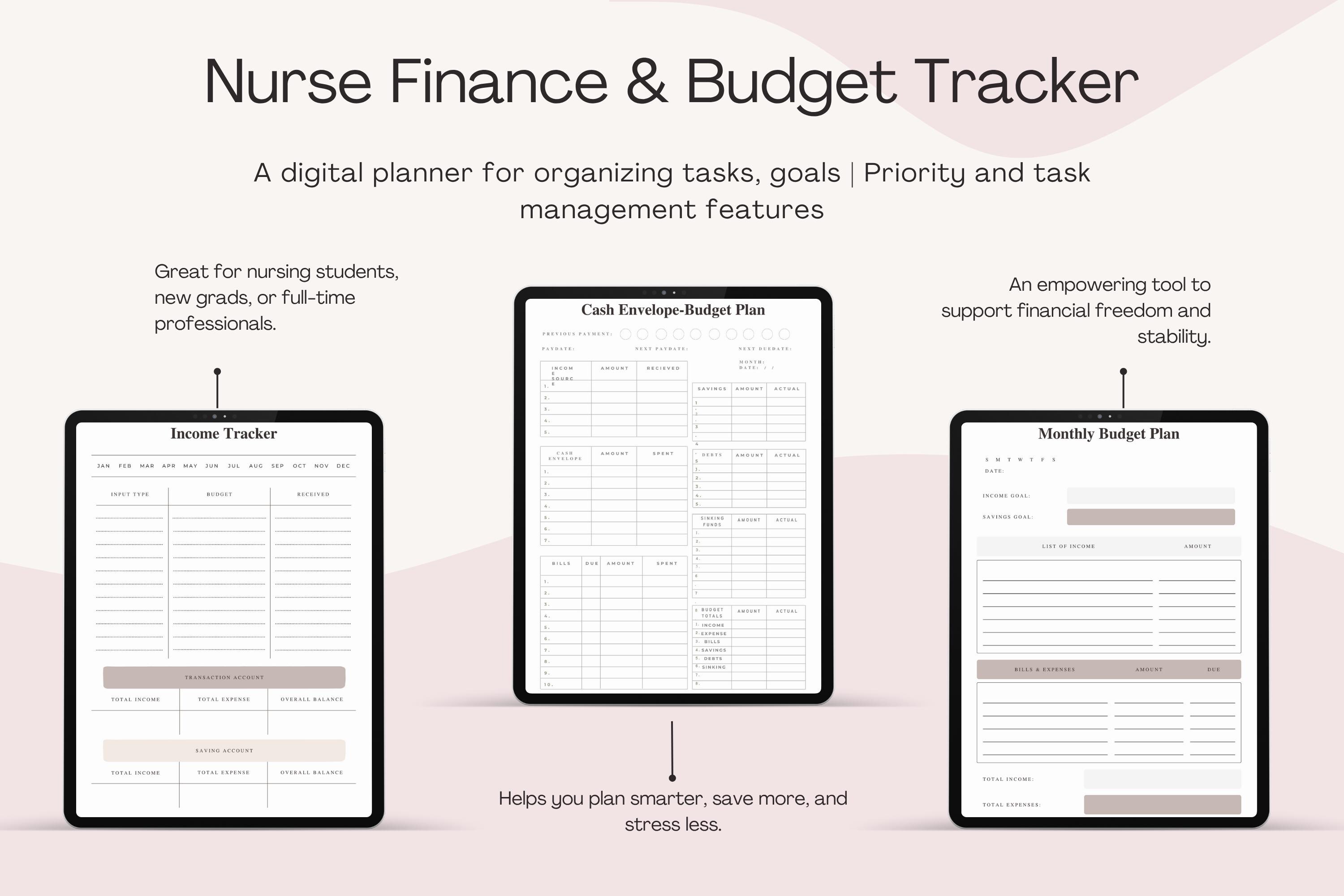 Nurse Finance Budget Tracker – Printable Financial Planner for Nurses ...