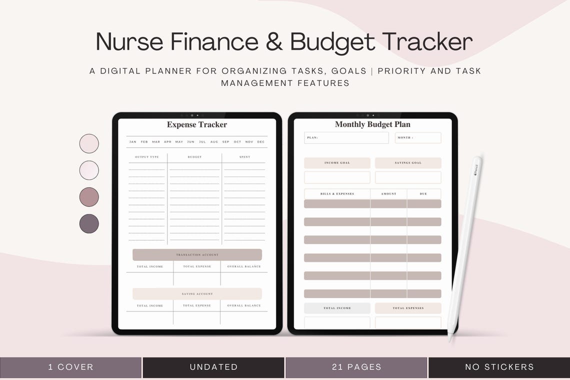 Nurse Finance Budget Tracker – Printable Financial Planner for Nurses ...