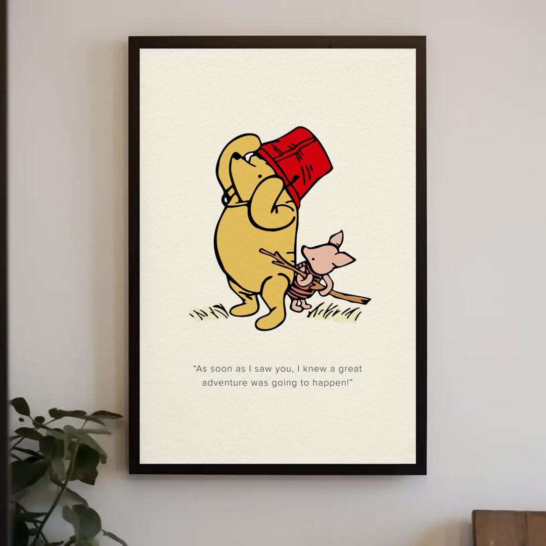 Winnie the Pooh Poster: Adventures / Printable Wall Art / Instant ...