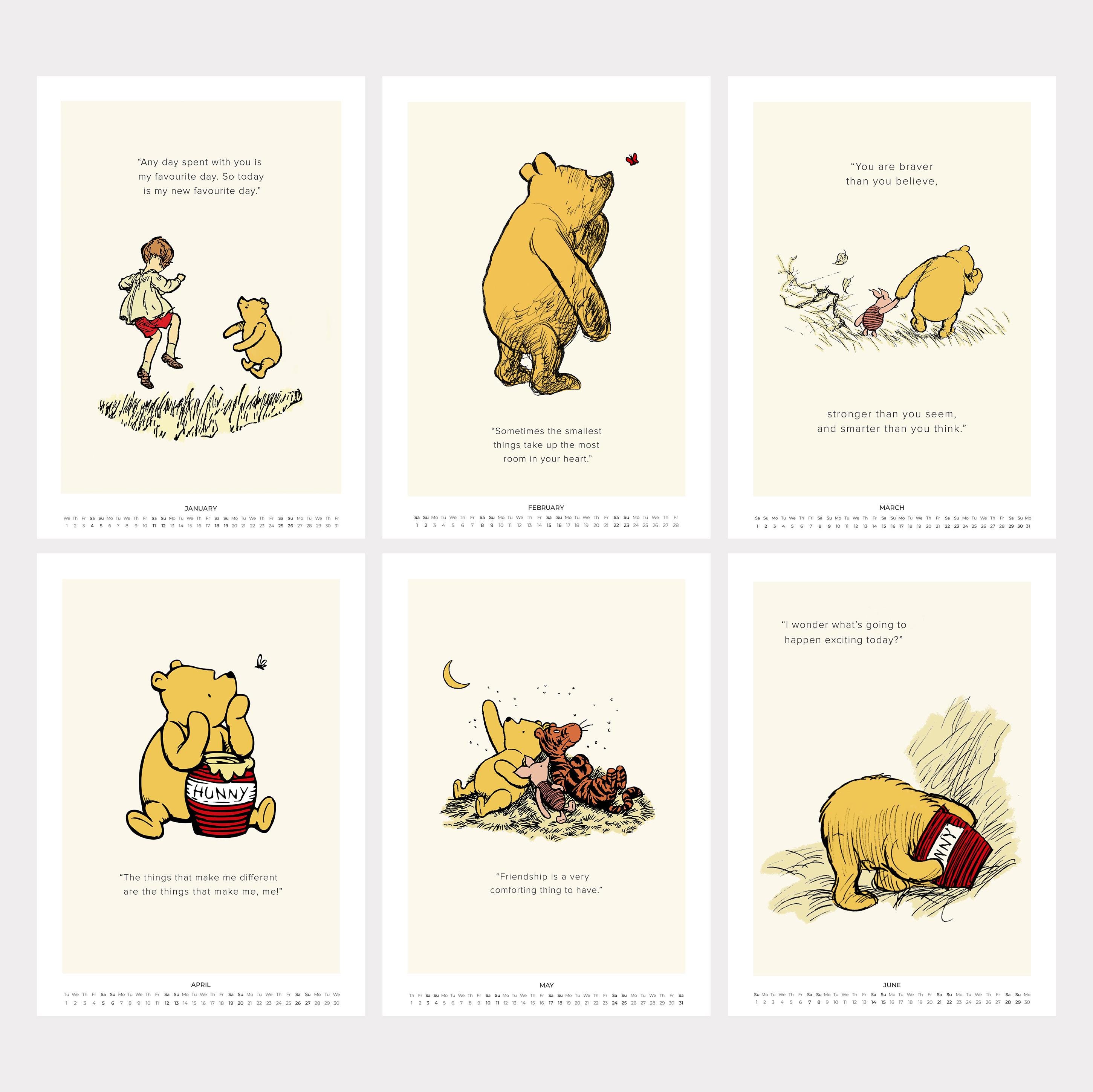 Winnie-the-pooh Wall Calendar 2025 Featuring E.H. Shepards ...