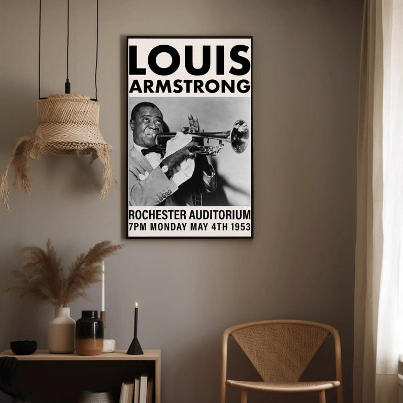 Louis Armstrong / Digital Print / Printable Wall Art / Instant Download ...