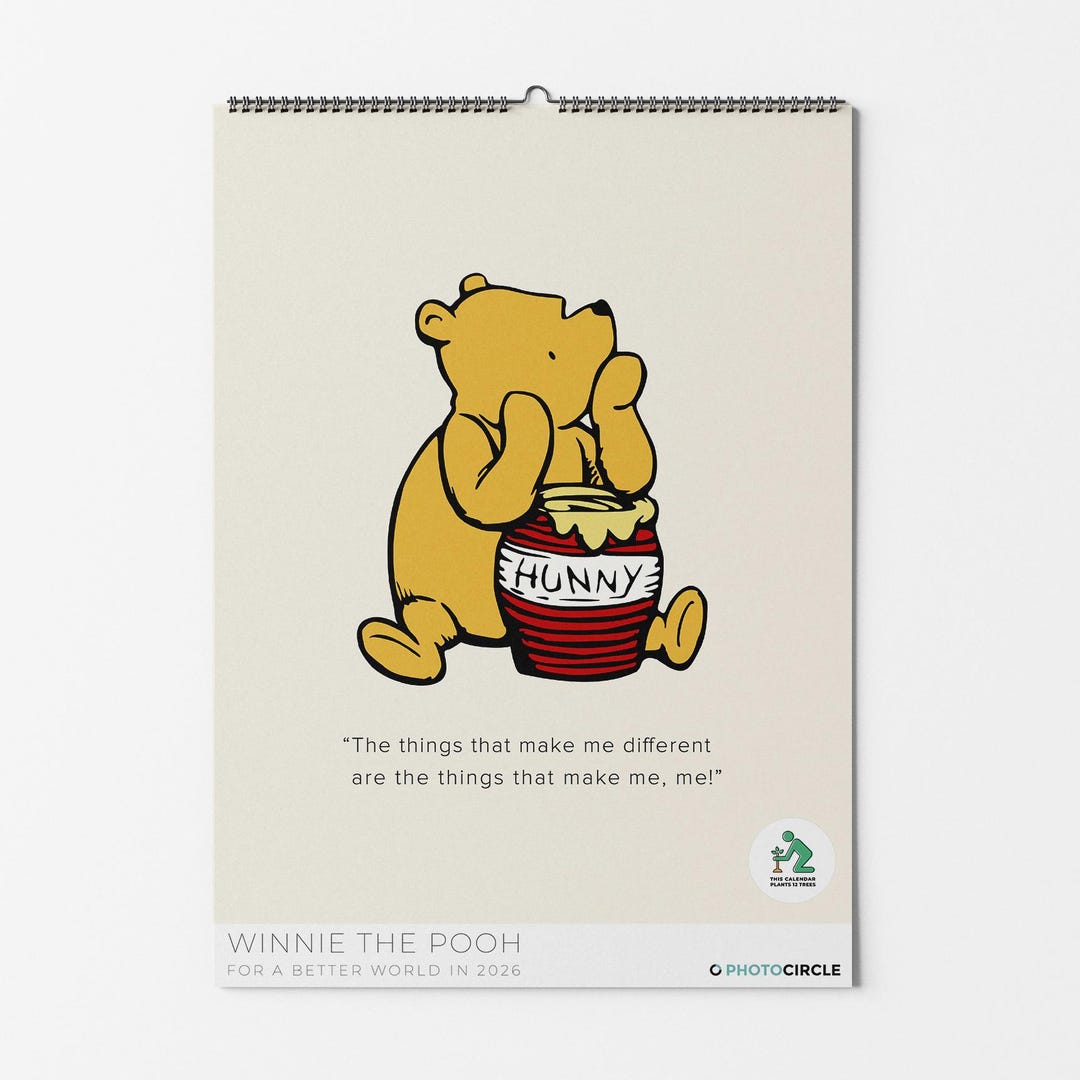 Winnie the Pooh 2026 Wall Calendar | Classic Quotes & Original ...