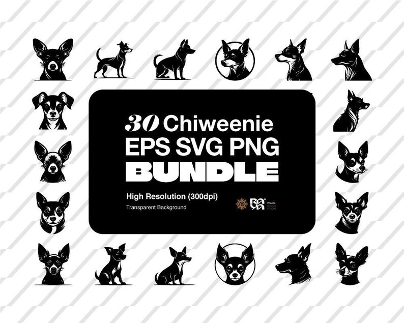 30 SVG Chiweenie Vector Bundle - Etsy