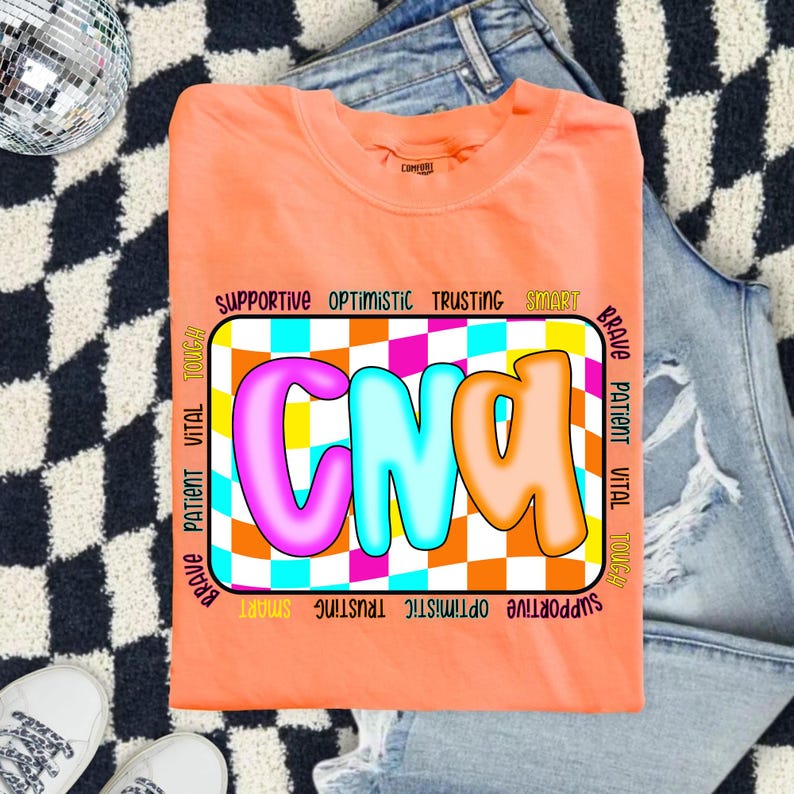 Checkered Neon Nurse Word Art Png Bundle, Nurse Subway Art Cricut File ...