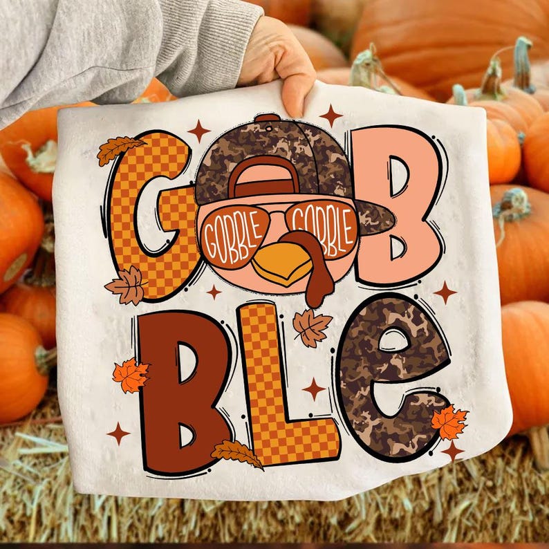Boys/girl Turkey Camo PNG Bundle Design, Thanksgiving Png, Gobble ...