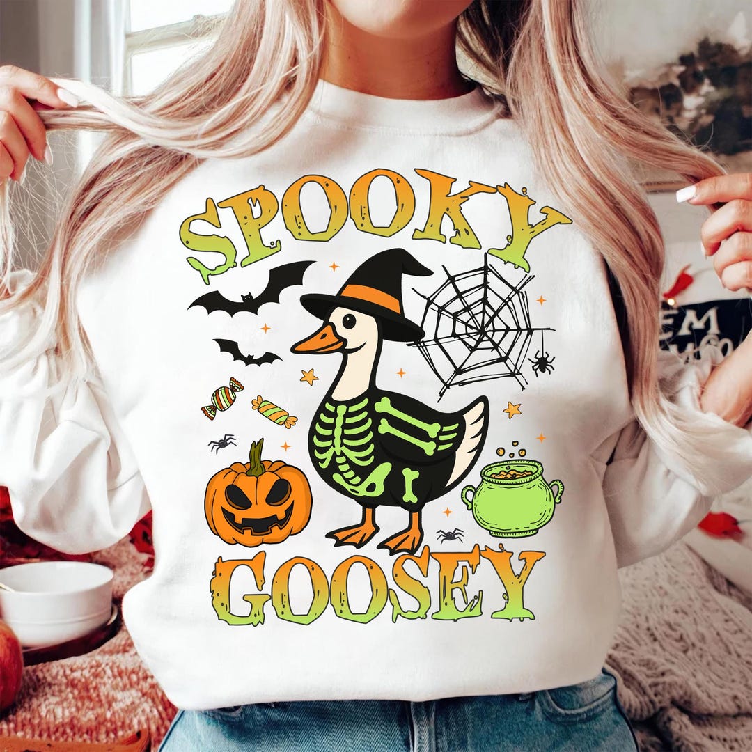 Spooky Goosey Png-skeleton Goose Png,funny Halloween Png,retro Png ...