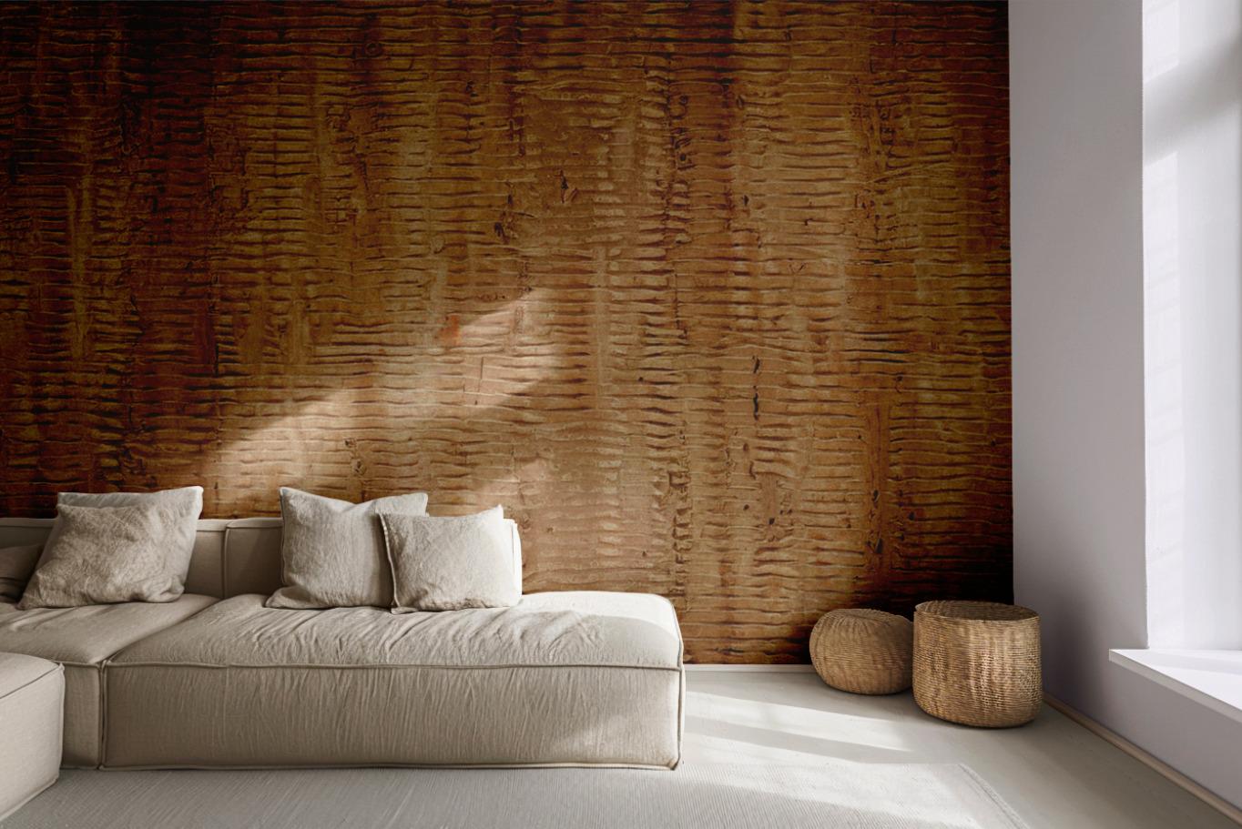 Warm Brown Wood Grain Wallpaper , Rustic Wood Grain Textured Wallpaper ...