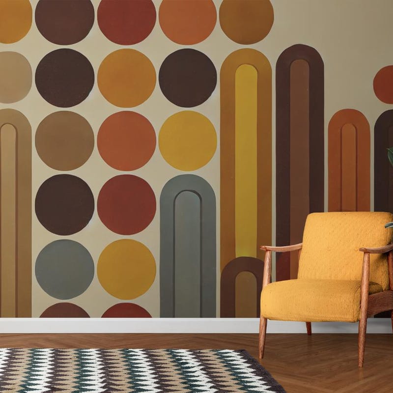 Vintage 70s Wallpaper - Etsy