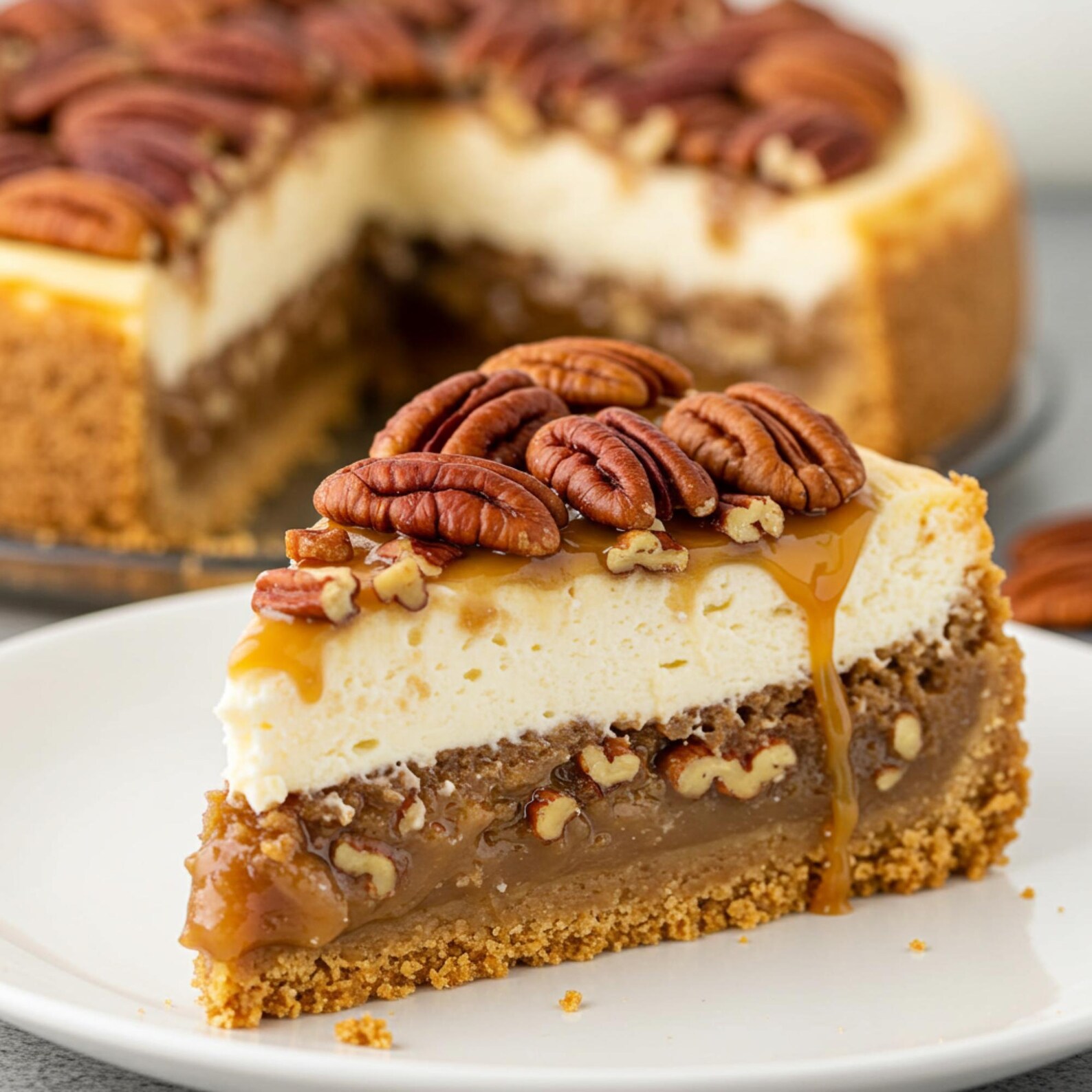 Kentucky Derby Pecan Pie Cheesecake, Pecan Pie Cheesecake, Southern ...