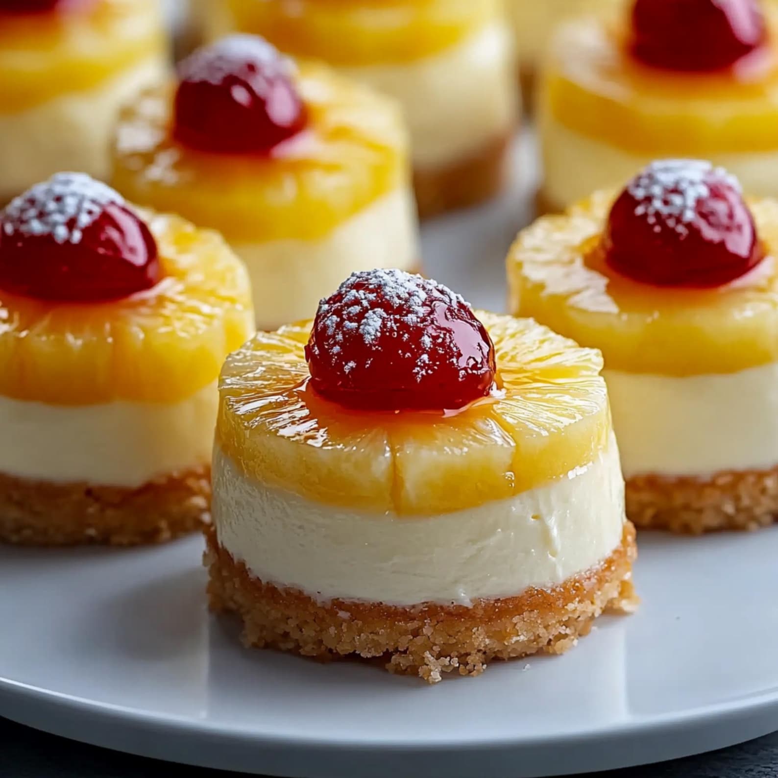 Mini Pineapple Cheesecake Recipe, Mini Dessert, Pineapple Cake ...