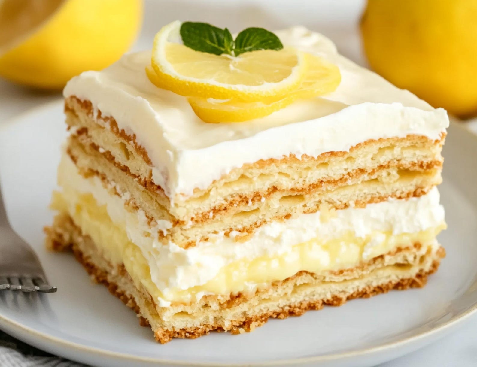 Refreshing Lemon Eclair Cake Recipe - Easy No Bake Dessert With Creamy ...