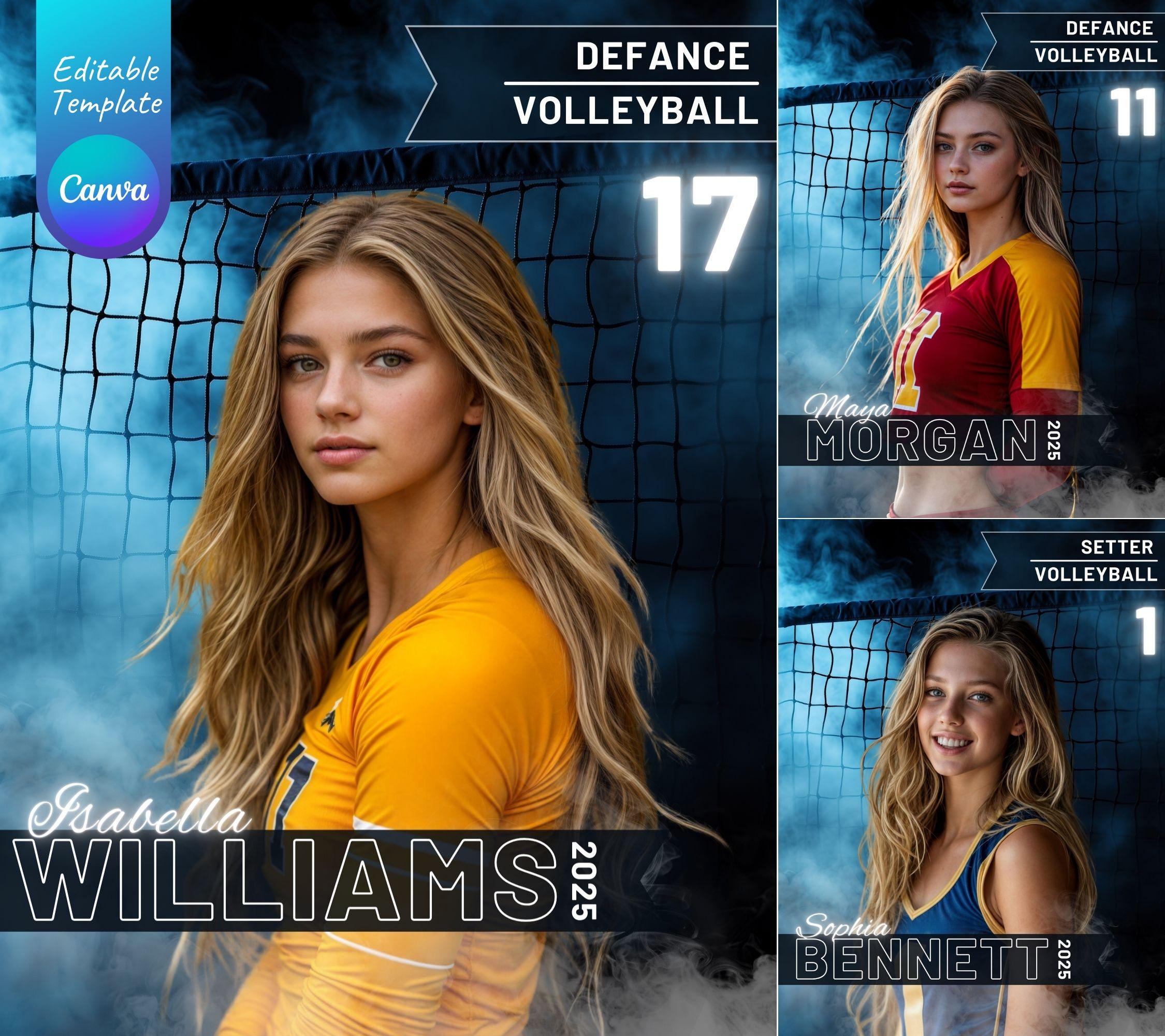 Custom Canva Volleyball Backgrounds & Templates, Volleyball Backdrops ...